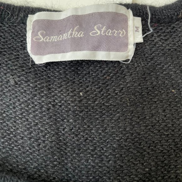 Samantha Starr | Sweaters | Vintage Samantha Starr Angora Black Sequin Sweater | Poshmark